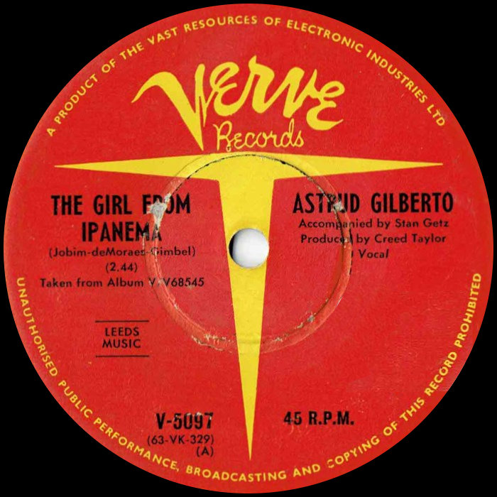 The Girl From Ipanema / Blowin' in the Wind by Getz/Gilberto (Single ...