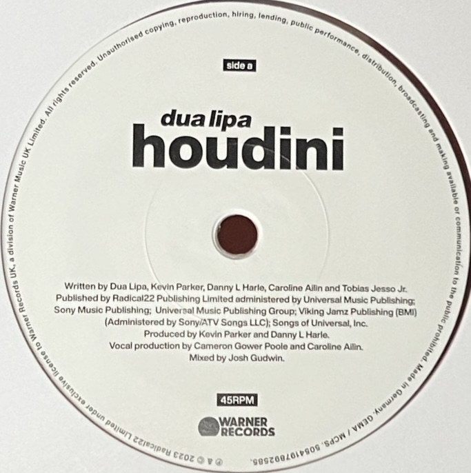 Houdini by Dua Lipa (Single; Warner; 5054197892585): Reviews, Ratings ...