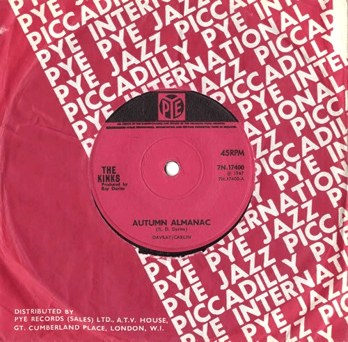 Autumn Almanac / Mr. Pleasant by The Kinks (Single, Pop Rock): Reviews ...
