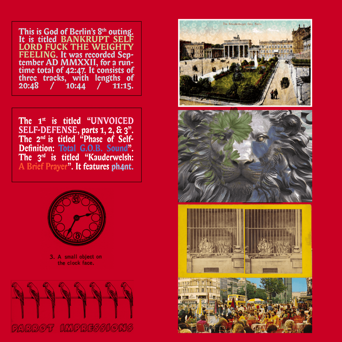 Bankrupt Self Lord Fuck the Weighty Feeling by God of Berlin (Album ...