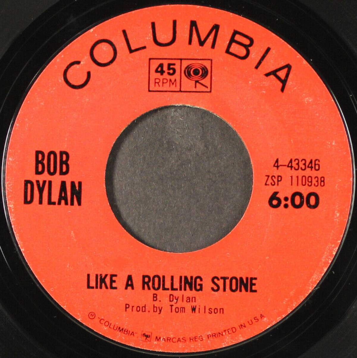Like a Rolling Stone / Gates of Eden by Bob Dylan (Single, Folk Rock ...