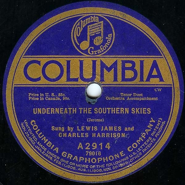 Hiawatha's Melody of Love / Underneath the Southern Skies by Lewis James / Lewis James and ...