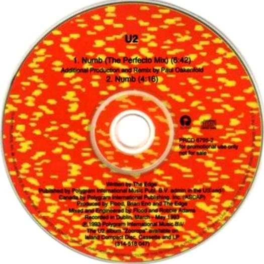 Numb by U2 (Single; Island; PRCD 6795-2): Reviews, Ratings, Credits ...
