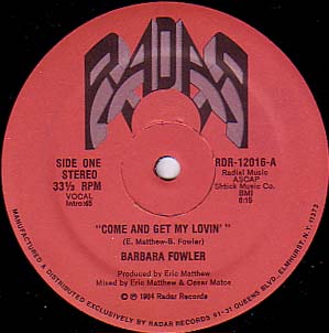 Come and Get My Lovin' by Barbara Fowler (Single, Boogie): Reviews ...