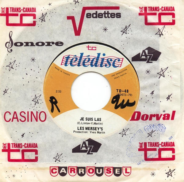 Je Suis las / Si tu m'aimes by Les Mersey's (Single, Garage Rock ...