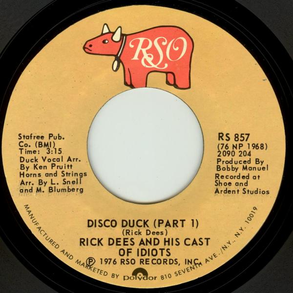 Disco Duck (Part I) / Disco Duck (Part II) Instrumental by Rick Dees and His Cast of Idiots ...