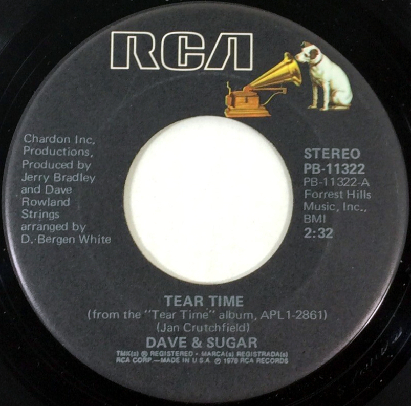 Tear Time / Easy to Love by Dave & Sugar (Single, Nashville Sound ...
