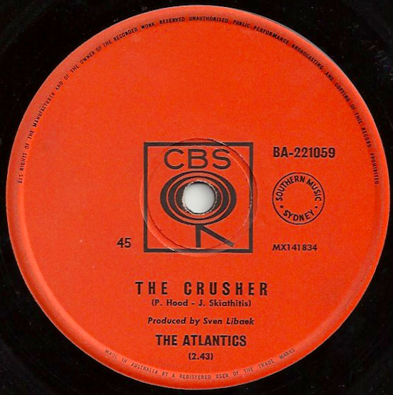 The Crusher / Hootenanny Stomp by The Atlantics (Single, Surf Rock ...