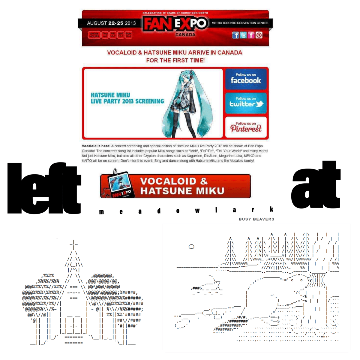 [ASCII art of church] by Left at Meadowlark (Album, Experimental ...