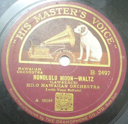 Honolulu Moon / Hawaiian Dreams by Hilo Hawaiian Orchestra (Single; HMV ...