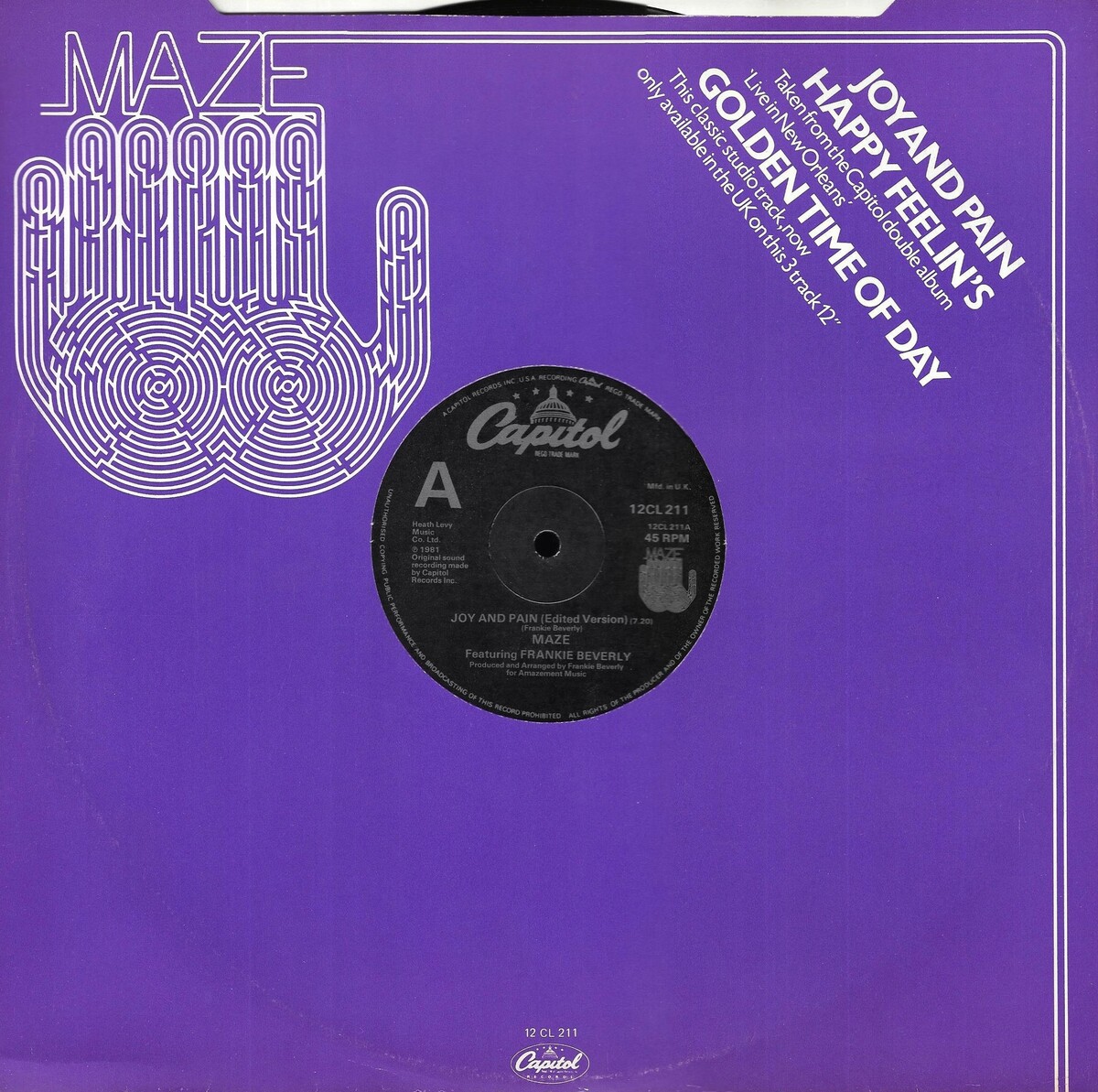 Joy and Pain / Happy Feelin's / Golden Time of Day by Maze Featuring ...