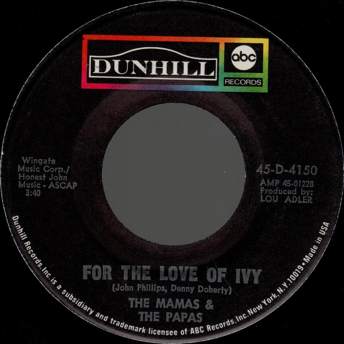 For the Love of Ivy / Strange Young Girls by The Mamas & The Papas ...