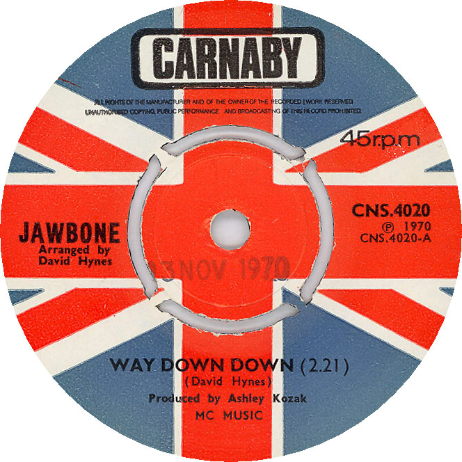 Way Down Down / Bulldog Goes West by Jawbone (Single, Pop Rock ...