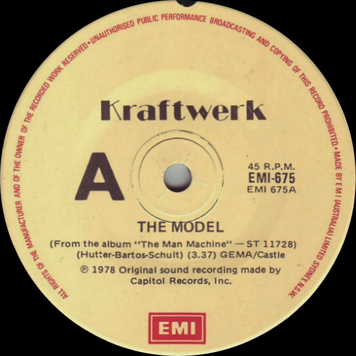 The Model / Computer Love by Kraftwerk (Single; EMI; EMI-675): Reviews ...