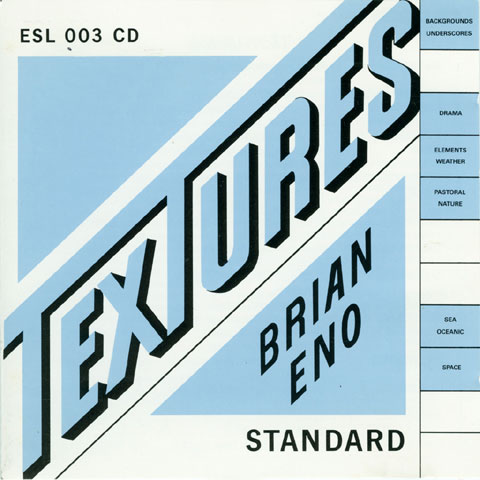 Textures by Brian Eno (Album; Standard; ESL 003 CD): Reviews, Ratings ...