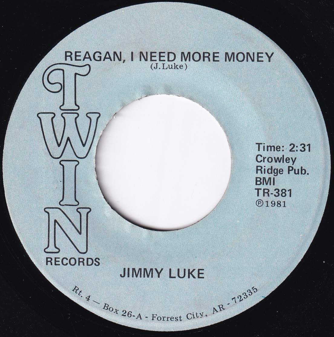 Reagan, I Need More Money / This Old Wedding Ring by Jimmy Luke (Single ...