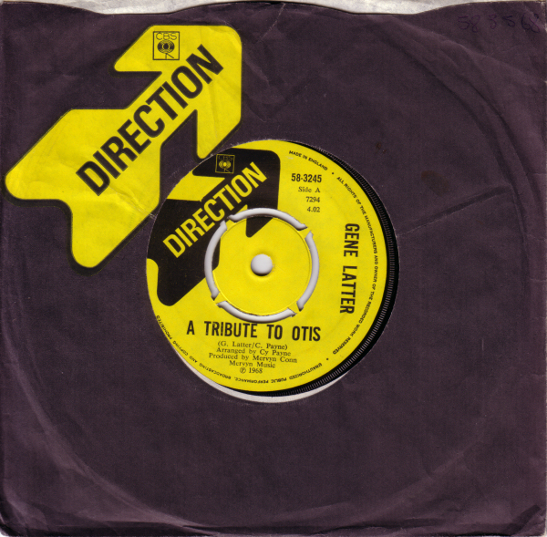 A Tribute to Otis / Bring Your Love Home by Gene Latter (Single ...