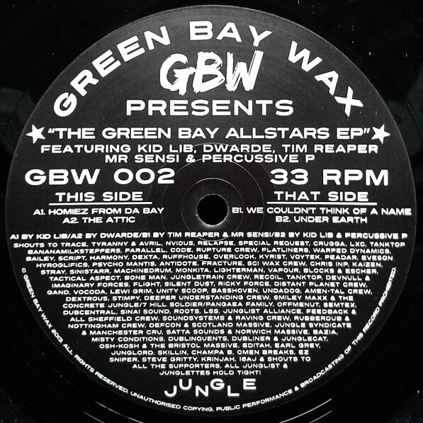 The Green Bay Allstars EP by Kid Lib / Dwarde / Tim Reaper & Mr Sensi ...