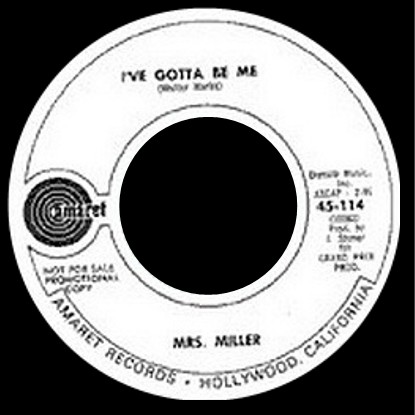 I've Gotta Be Me / Renaissance of Smut by Mrs. Miller (Single, Lounge ...