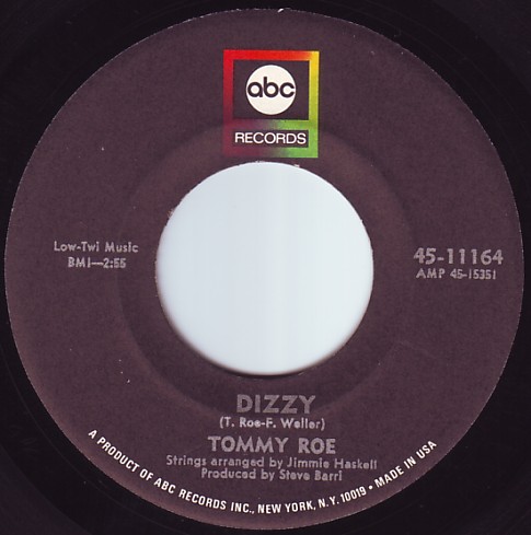 Dizzy / The You I Need by Tommy Roe (Single, Bubblegum): Reviews ...