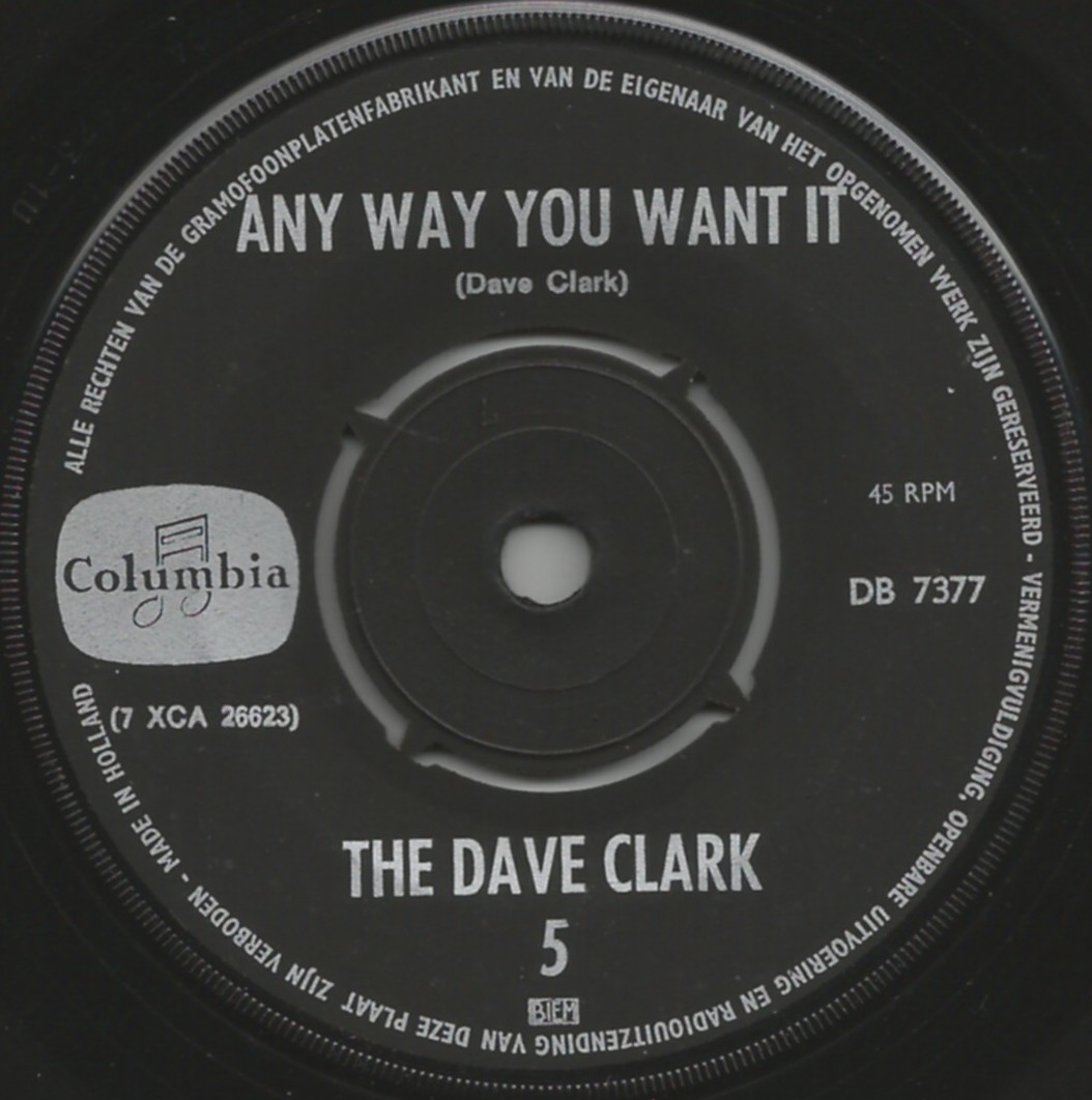 Any Way You Want It / Crying Over You by The Dave Clark Five (Single ...