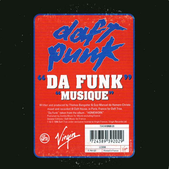 Da Funk / Musique by Daft Punk (Single; Virgin; 7243 8 93920 2 9 ...