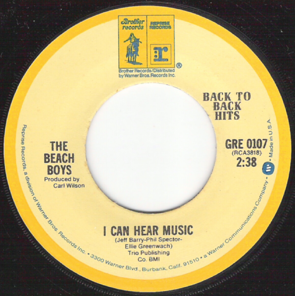 I Can Hear Music / Bluebirds Over the Mountain by The Beach Boys ...