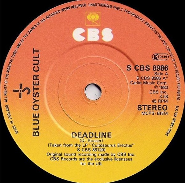 Deadline / Monsters by Blue Öyster Cult (Single, Pop Rock): Reviews ...