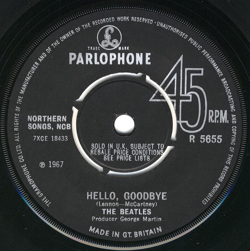 Hello, Goodbye / I Am the Walrus by The Beatles (Single; Parlophone; R 5655): Reviews, Ratings ...