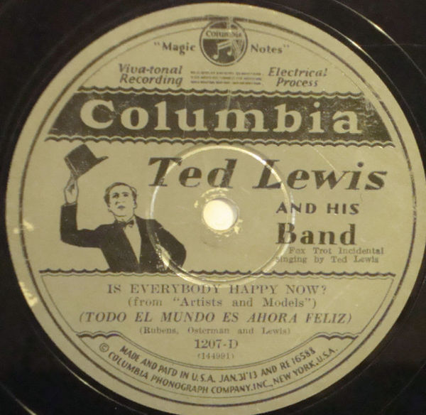 Down the Old Church Aisle / Is Everybody Happy Now? by Ted Lewis ...