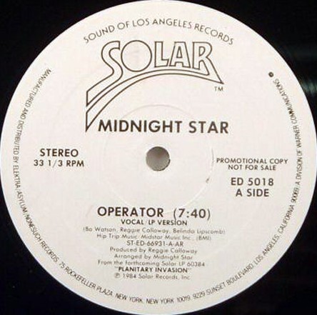 Operator by Midnight Star (Single; Solar; ED 5018): Reviews, Ratings ...