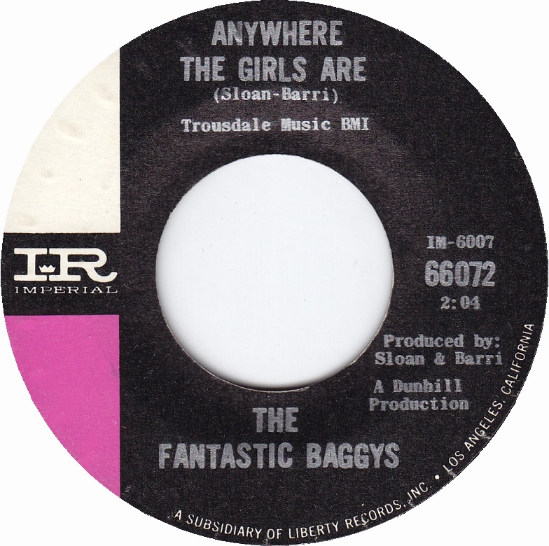 Anywhere the Girls Are / Debbie Be True by The Fantastic Baggys (Single ...