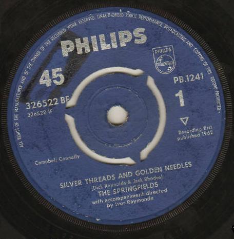 Silver Threads and Golden Needles / Aunt Rhody by The Springfields ...