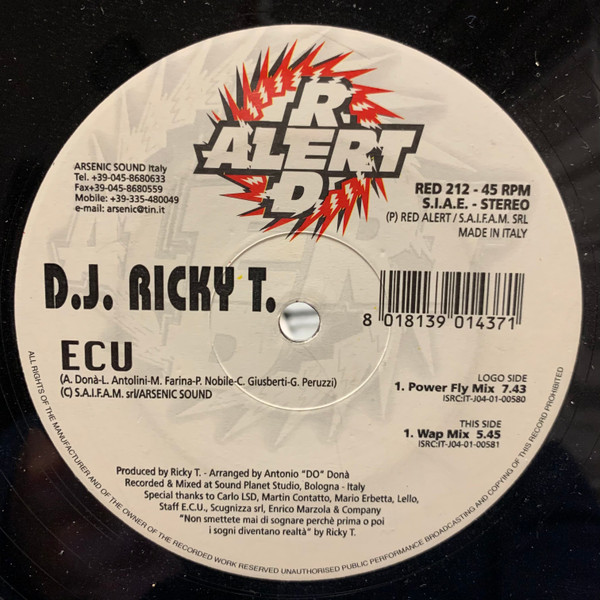 Ecu by D.J. Ricky T. (Single, Hard Trance): Reviews, Ratings, Credits ...
