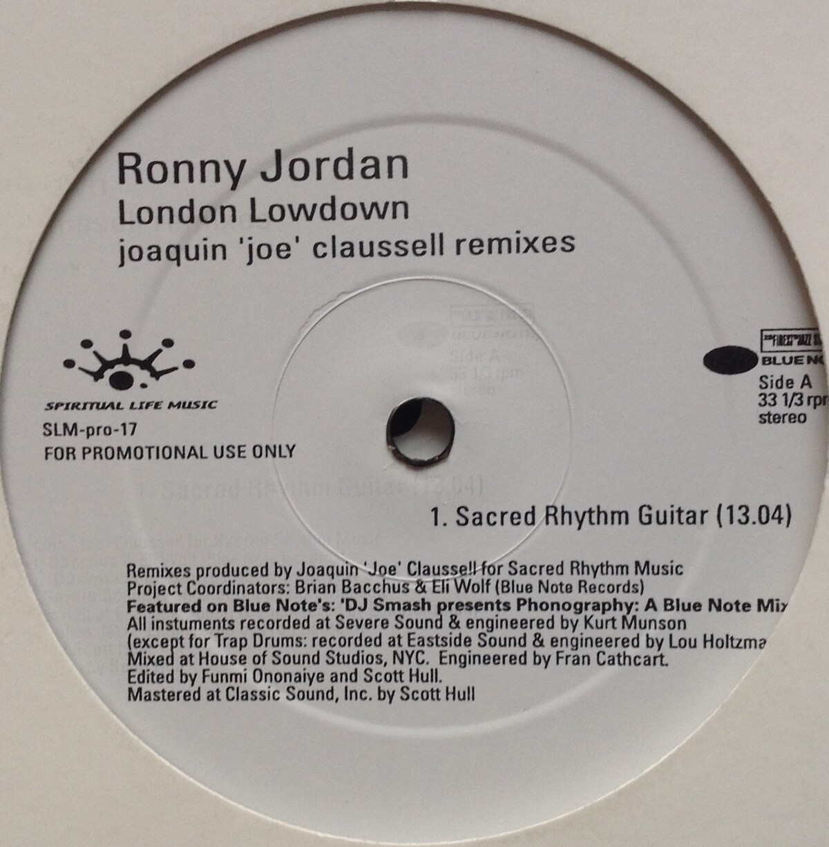 London Lowdown: Joaquin 'Joe' Claussell Remixes by Ronny Jordan (EP ...