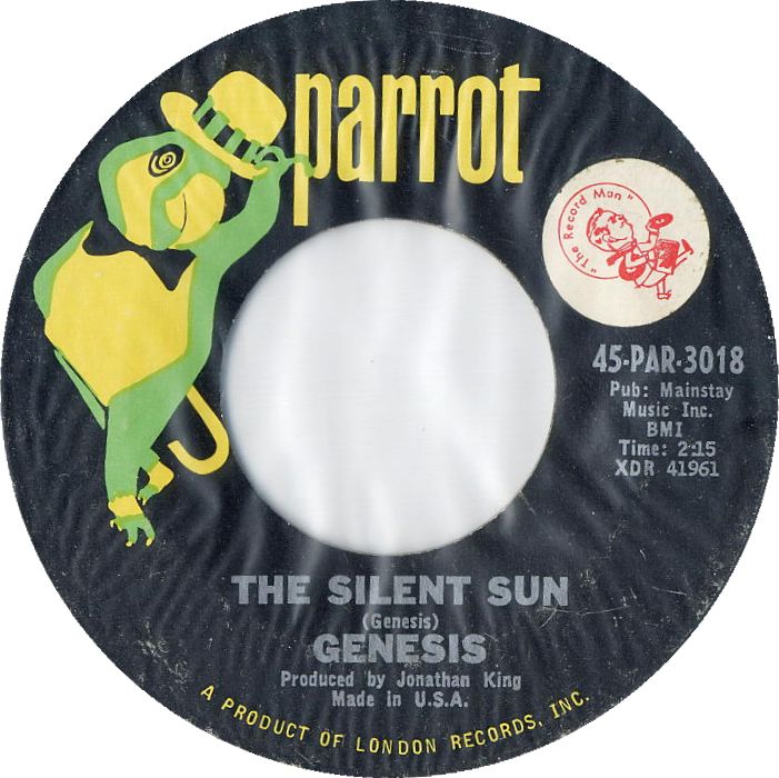 The Silent Sun / That's Me by Genesis (Single; Parrot; 45-PAR 3018 ...