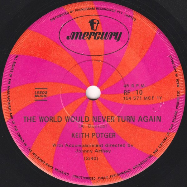 The World Would Never Turn Again / Santa Marie by Keith Potger (Single ...