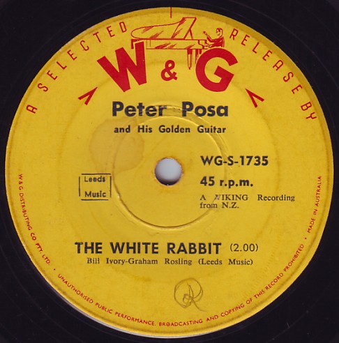 The White Rabbit / Honey Be My Honey Bee by Peter Posa (Single; W & G ...