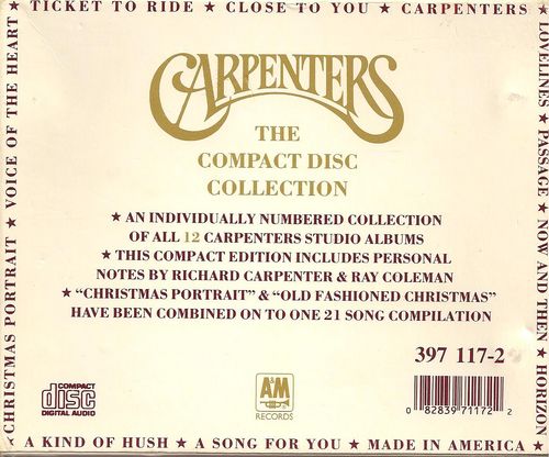 The Compact Disc Collection by Carpenters (Compilation, Pop): Reviews ...