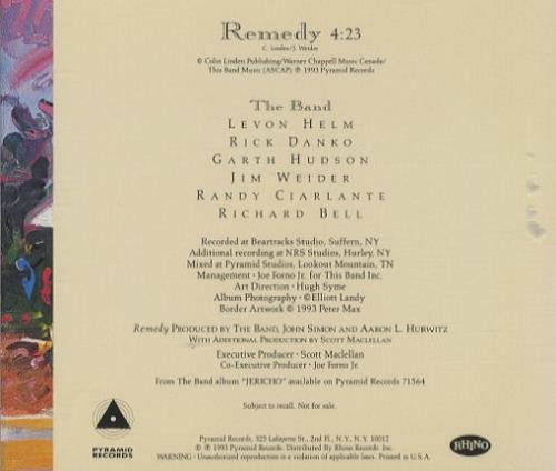 Remedy by The Band (Single, Folk Rock): Reviews, Ratings, Credits, Song ...