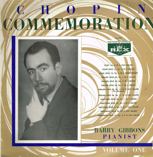 Chopin Commemoration: Volume 1 by Barry Gibbons (Album; Rex; RA-2001 ...
