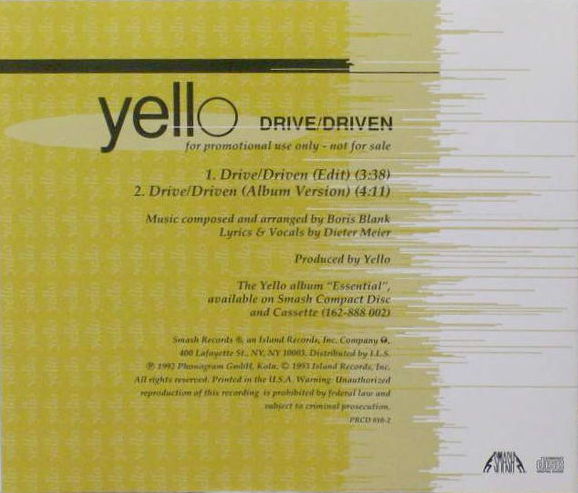 Drive / Driven by Yello (Single, Synthpop): Reviews, Ratings, Credits ...