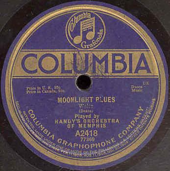A Bunch of Blues / Moonlight Blues by Handy's Orchestra of Memphis ...