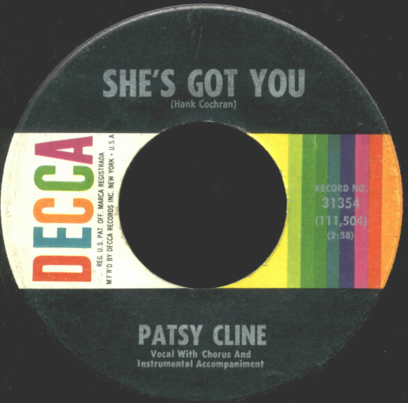 She's Got You / Strange by Patsy Cline (Single, Nashville Sound ...