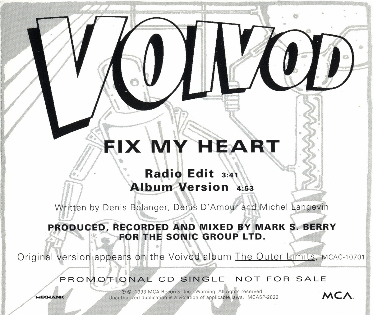 Fix My Heart by Voivod (Single, Alternative Metal): Reviews, Ratings ...