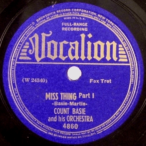 Miss Thing (Part I) / Miss Thing (Part II) by Count Basie and His ...
