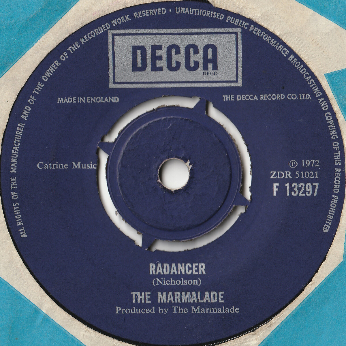 Radancer / Sarah / Just One Woman by The Marmalade (Single; Decca; F ...