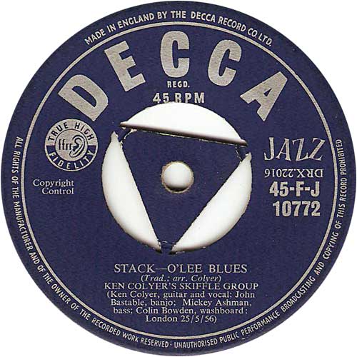 Old Riley / Stack o'Lee Blues by Ken Colyer's Skiffle Group (Single ...