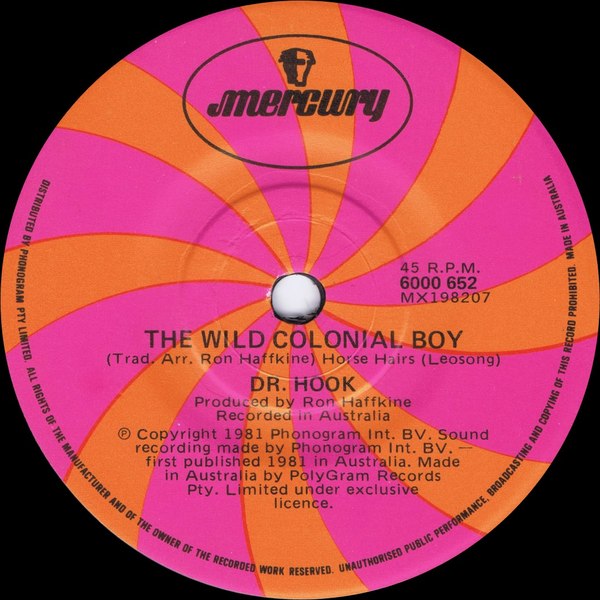 The Wild Colonial Boy / Before the Tears by Dr. Hook (Single, Irish ...