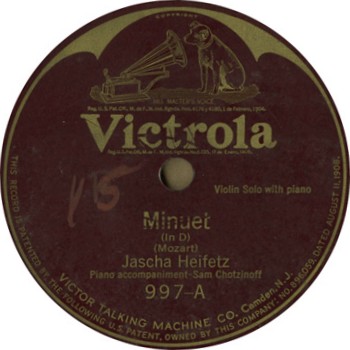 Minuet / Widmung (Dedication) by Jascha Heifetz (Single, Chamber Music): Reviews, Ratings ...